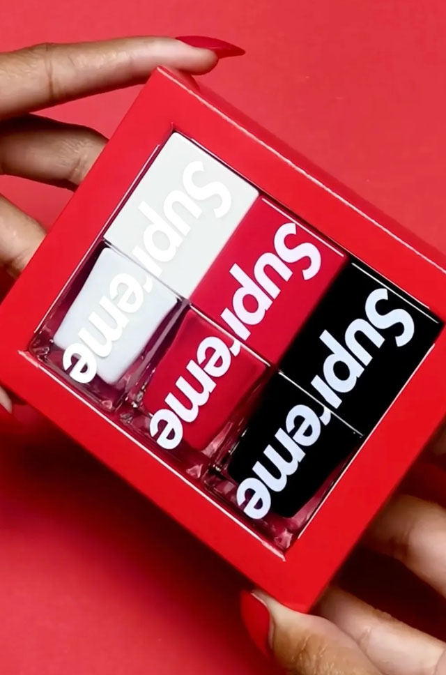 美妝控＋潮人必收藏！SUPREME X PAT MCGRATH再度合作 推出聯乘指甲油指甲貼套裝 – BeautyExchange