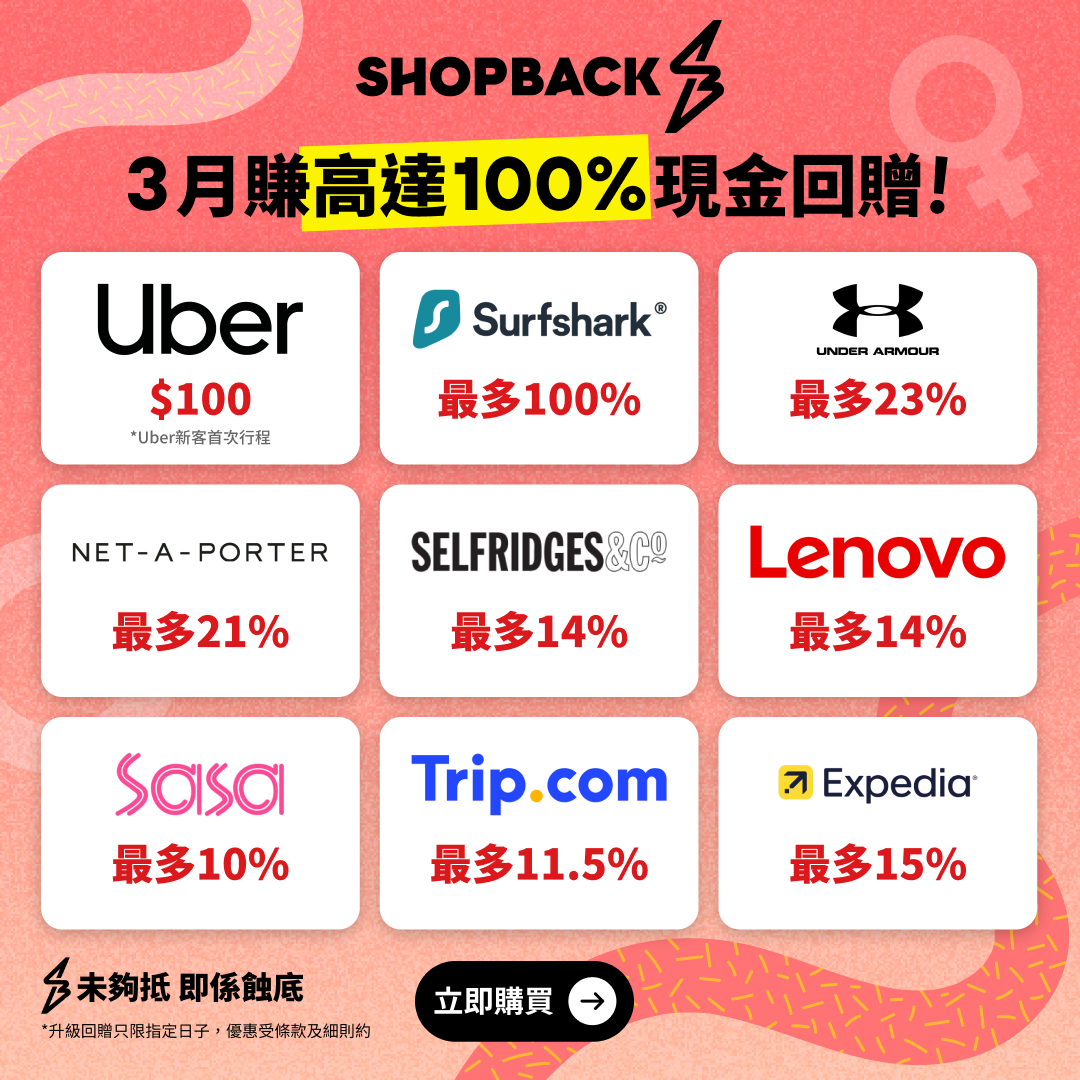 【小資女最強慳錢攻略！ShopBack 3.8優惠高達100%現金回贈 新會員額外$100獎賞＋$600遊戲獎賞】 – BeautyExchange